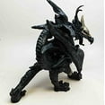 BLACK ARMORED DRAGON BATTLE STANCE AIR STRIKE UNIT STATUE SCULPTURE ...