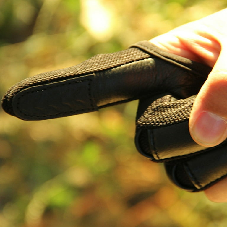 Black 3 Finger Archery Gloves