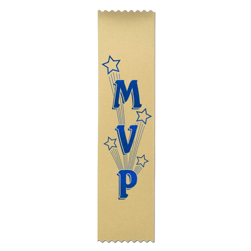 RibbonsNow MVP Award Ribbons - 50 Flat Bookmark Style Ribbons (No Card ...