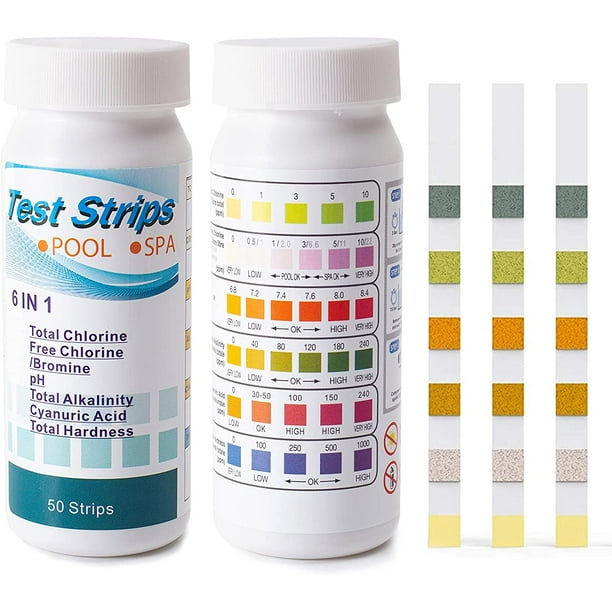 Swimming Pool Test Strips,6 in 1 Water Quality Test Strips,Test ...