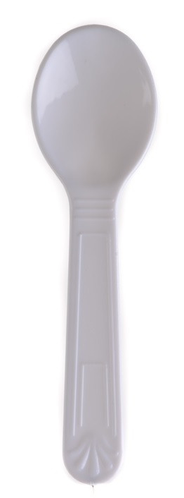 [100 Pack] White Plastic Mini Taster Spoons - 3 inches Disposable ...
