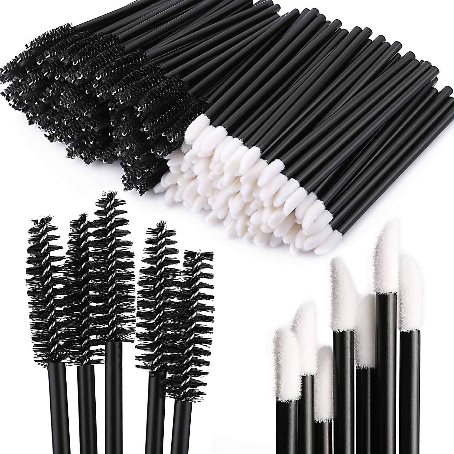 200 Disposable Mascara Wand Spoolies and Lip Brushes, Lipstick Lipgloss ...