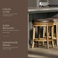 Maven Lane Alexander Backless Counter Stool, Walnut Finish w/ Marksman ...