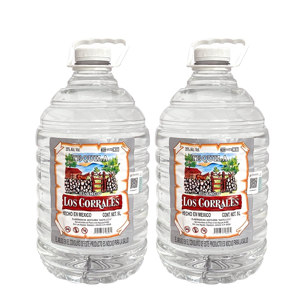 Duo Pack Tequila Los Corrales Blanco Garrafa 5 L Tequila Blanco ...