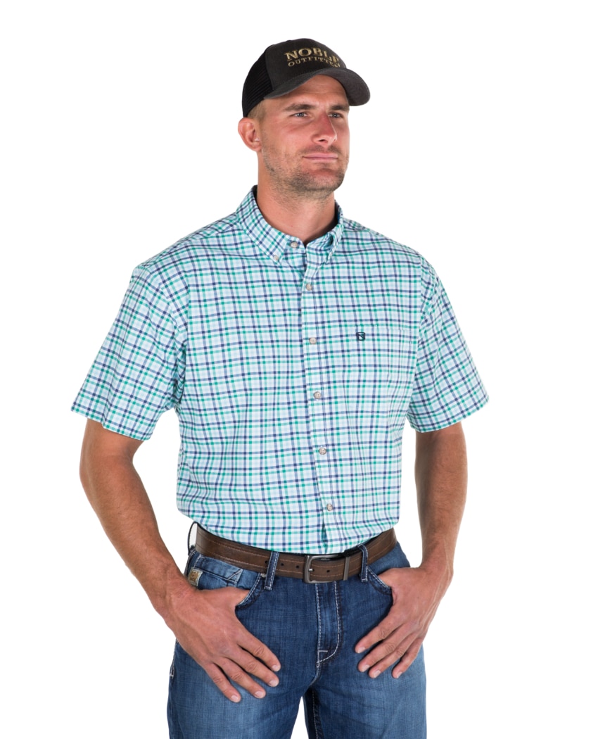 Noble - Noble Outfitters 12000-785 Mens Blue Generation Oxford Check ...