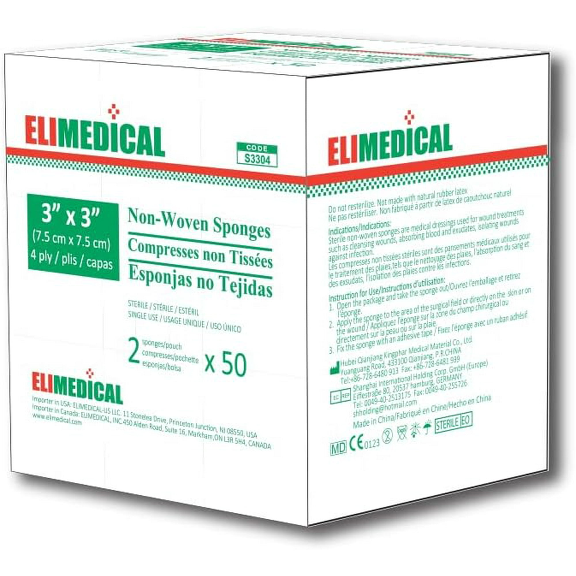 Click here for Elimedical Non Woven Sterile Gauze Pads 3x3 - 4-Pl... prices