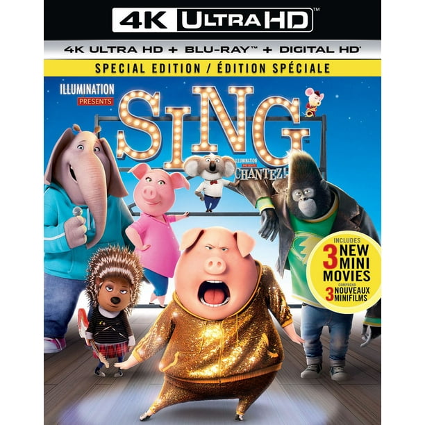 Sing (4K Ultra HD + Blu-ray + Digital HD) (Bilingual) - Walmart.ca