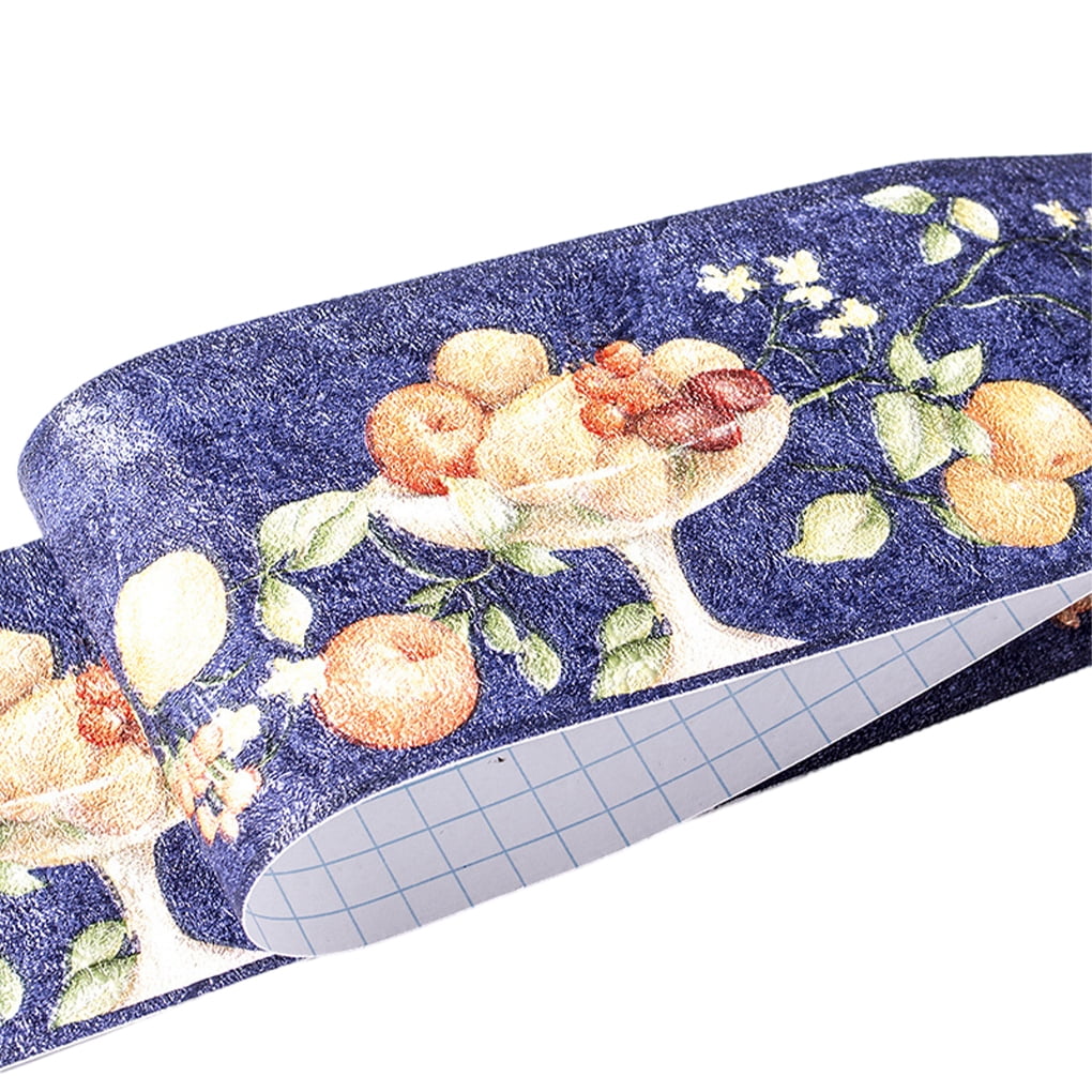 Línea de rodapié autoadhesiva veteada de madera para papel tapiz de ...