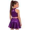 Doomiva Kids Cheer Outfit Hip Hop Dance Sets Shiny Skirt And Top Set ...