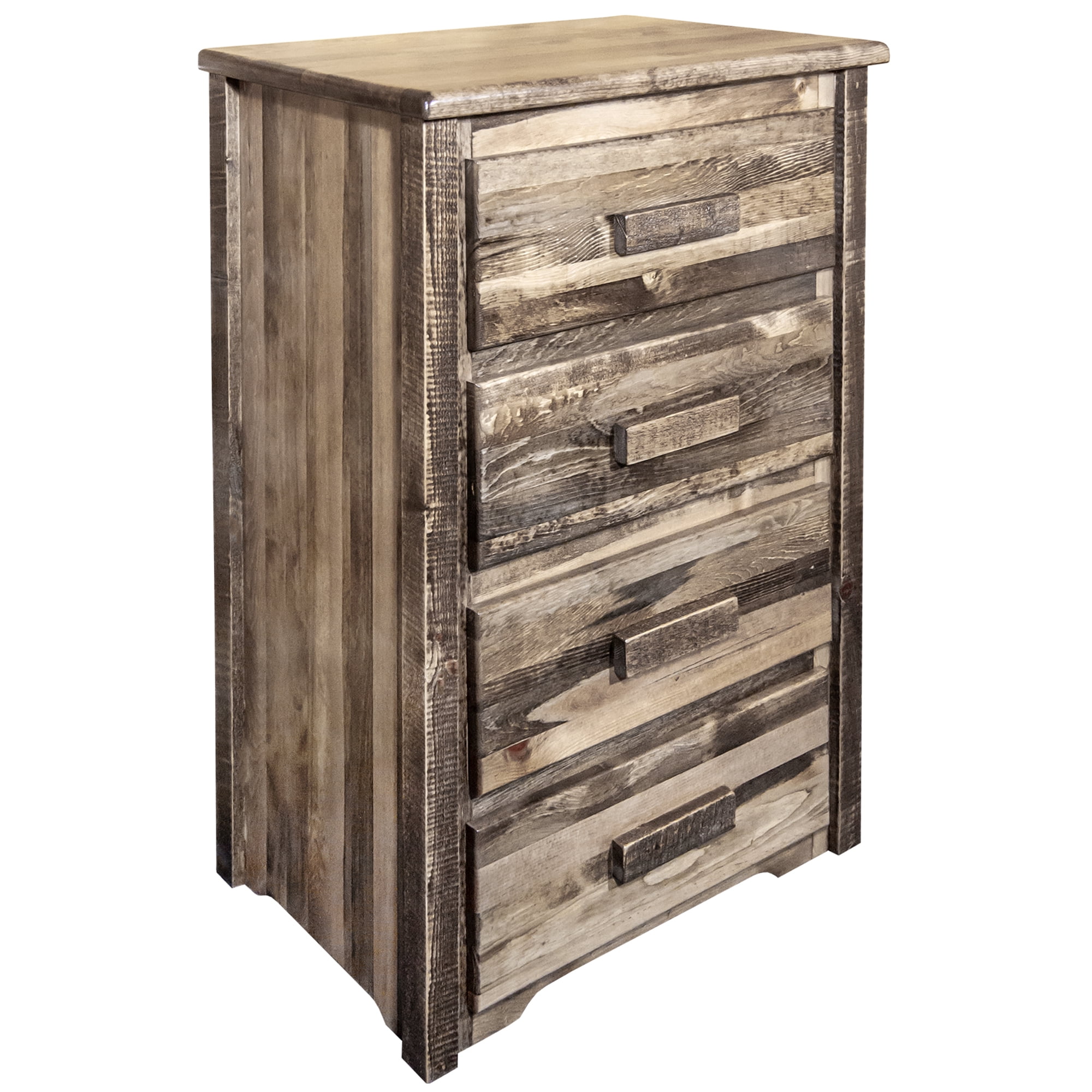 Homestead Collection 4 Drawer Chest of Drawers, Stain & Clear Lacquer ...
