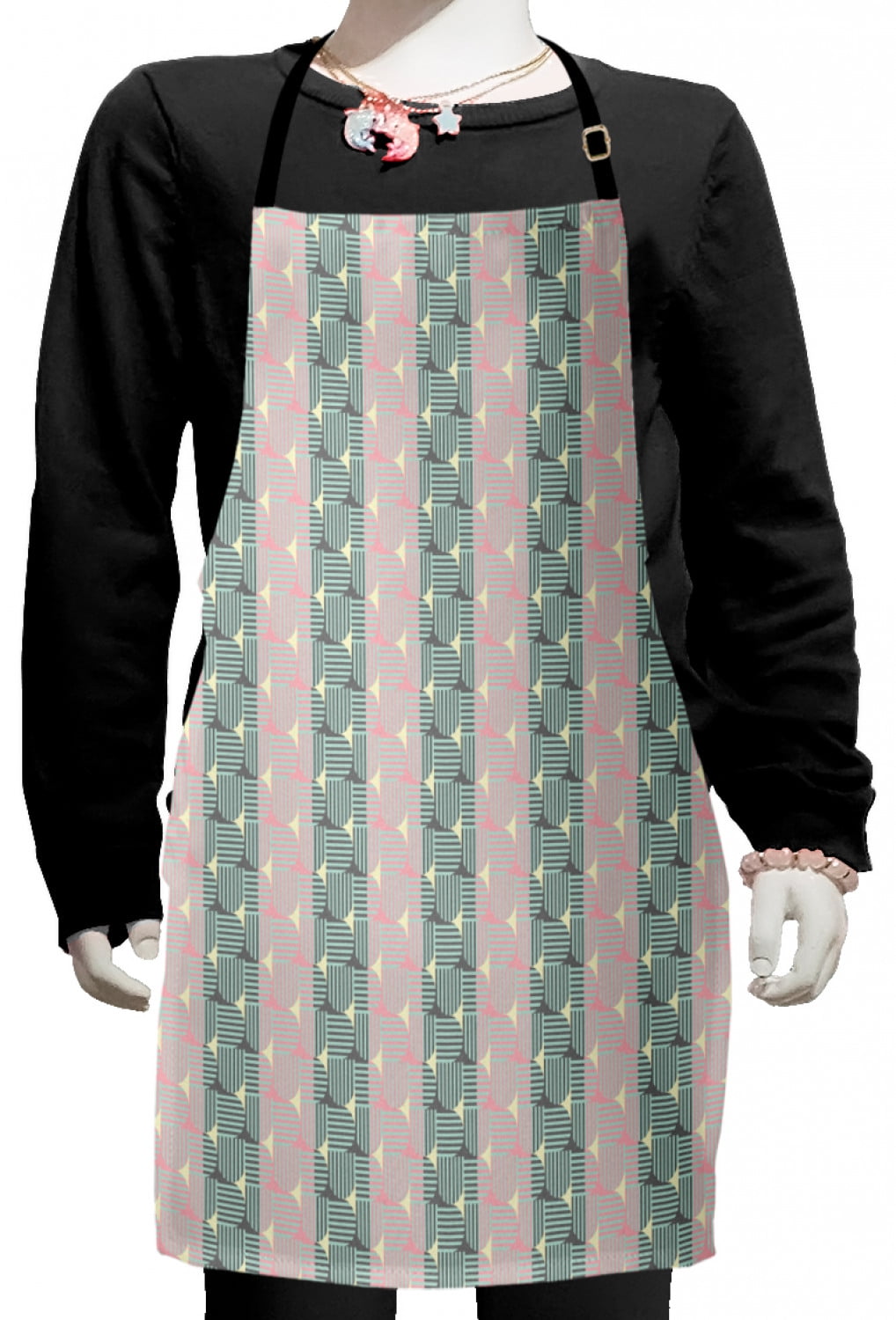 Geometric Kids Apron, Horizontal and Vertical Stripes in Pastel, Boys ...