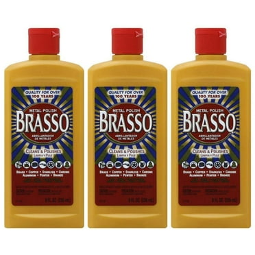 Brasso Multi-Purpose Metal Polish for Bronze, Copper & Aluminum, Liquid ...