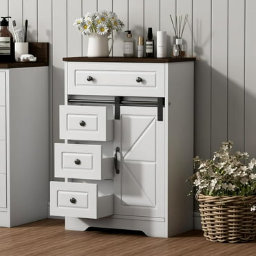 Small Bathroom Cabinet for Small Spaces, Freestanding Single Door ...