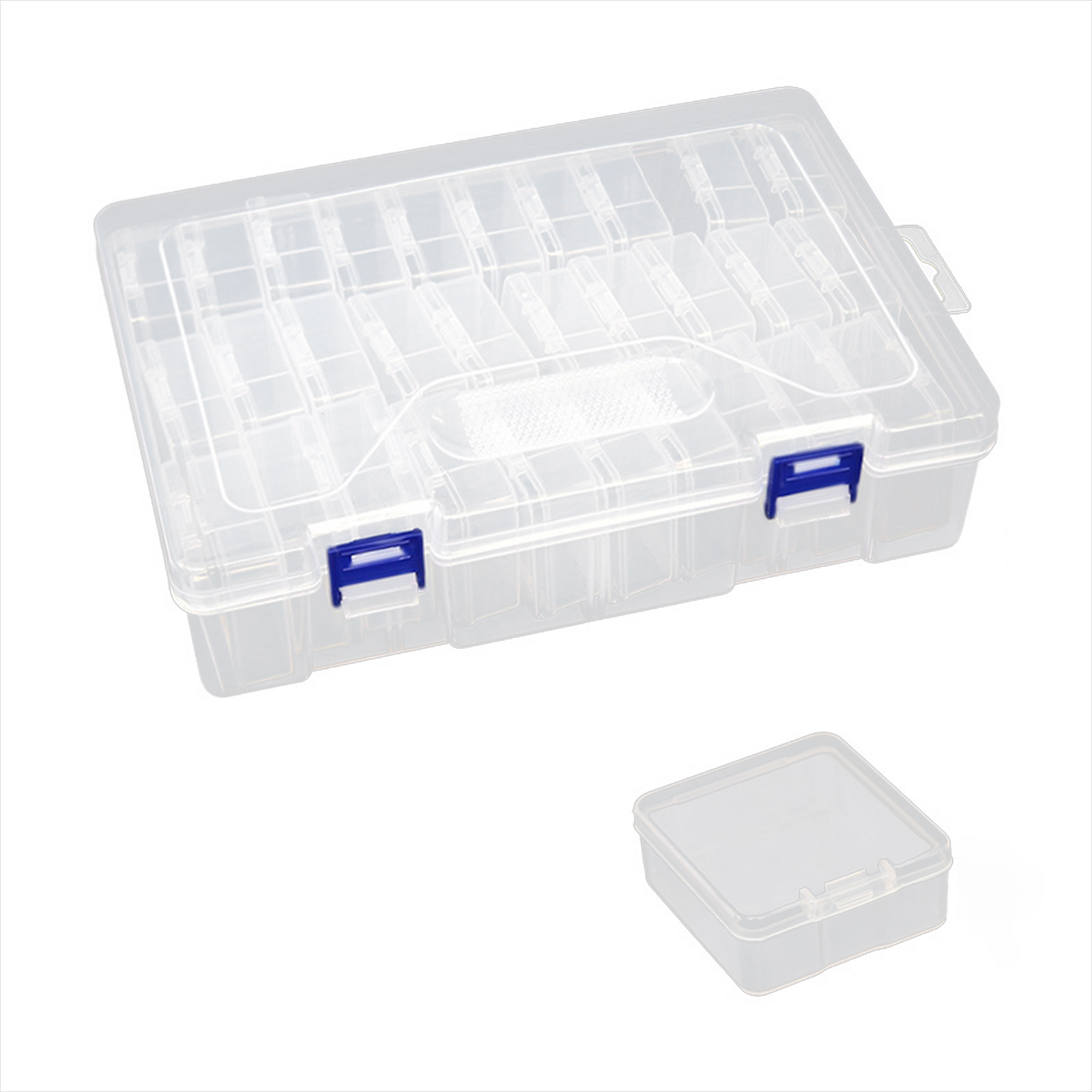 Litake 15/24/30 Grids Diy Mini Clear Storage Boxes Containers Small ...