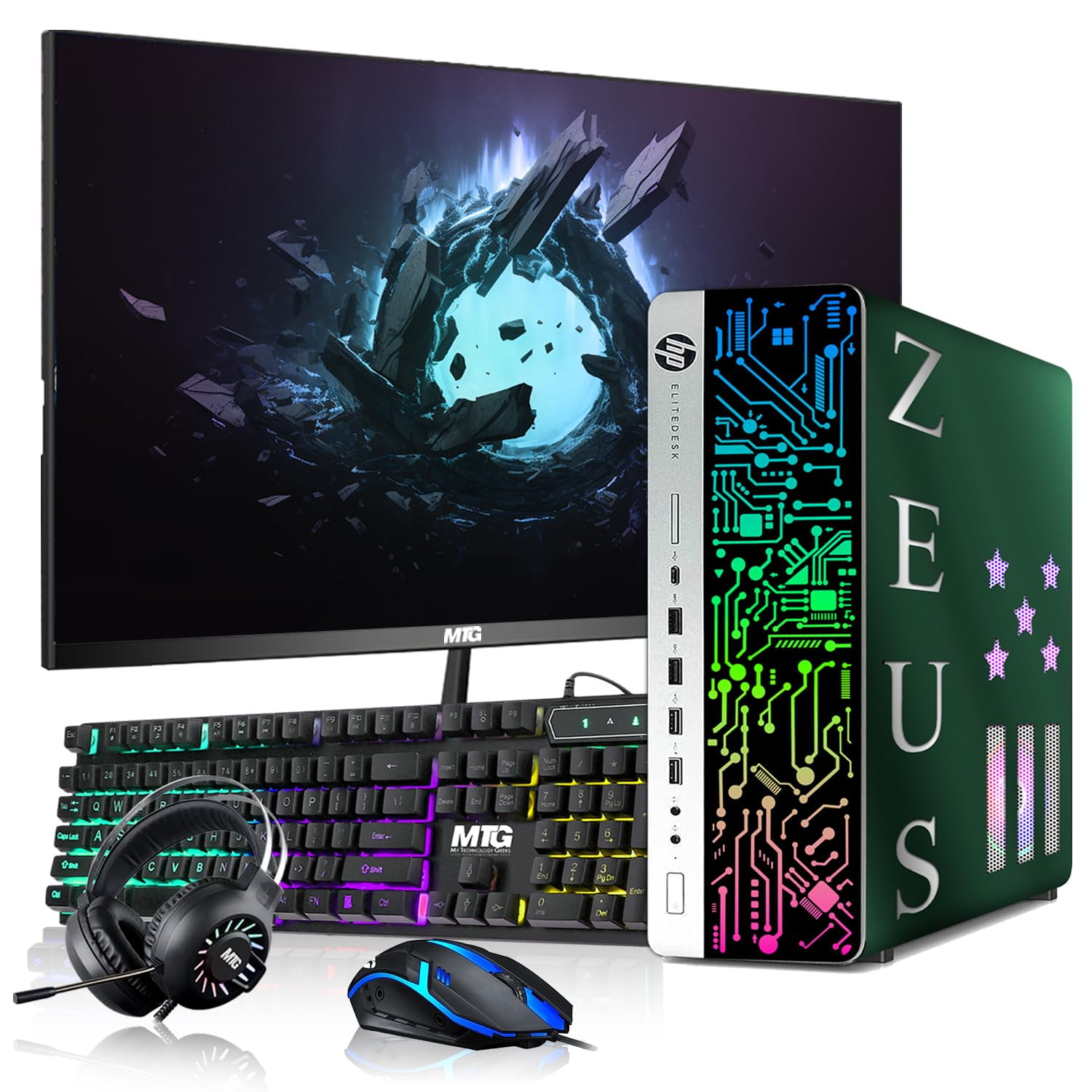 Restored HP G3 Desktop RGB Computer PC Intel Core i5 Processor 16GB ...