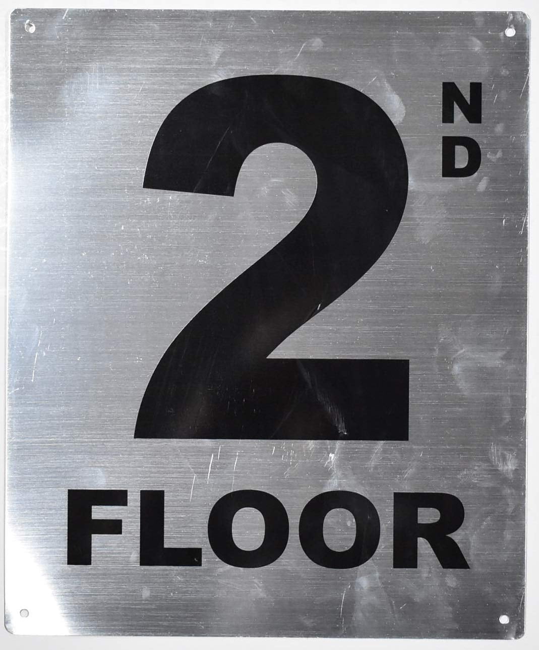 2nd Floor Sign (Silver, Rust Free Aluminium 10X12)-Monte Rosa LINE(ref ...