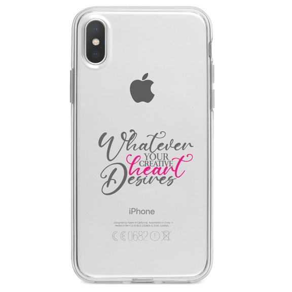 DistinctInk Clear Shockproof Hybrid Case for iPhone XS Max (6.5" Screen ...
