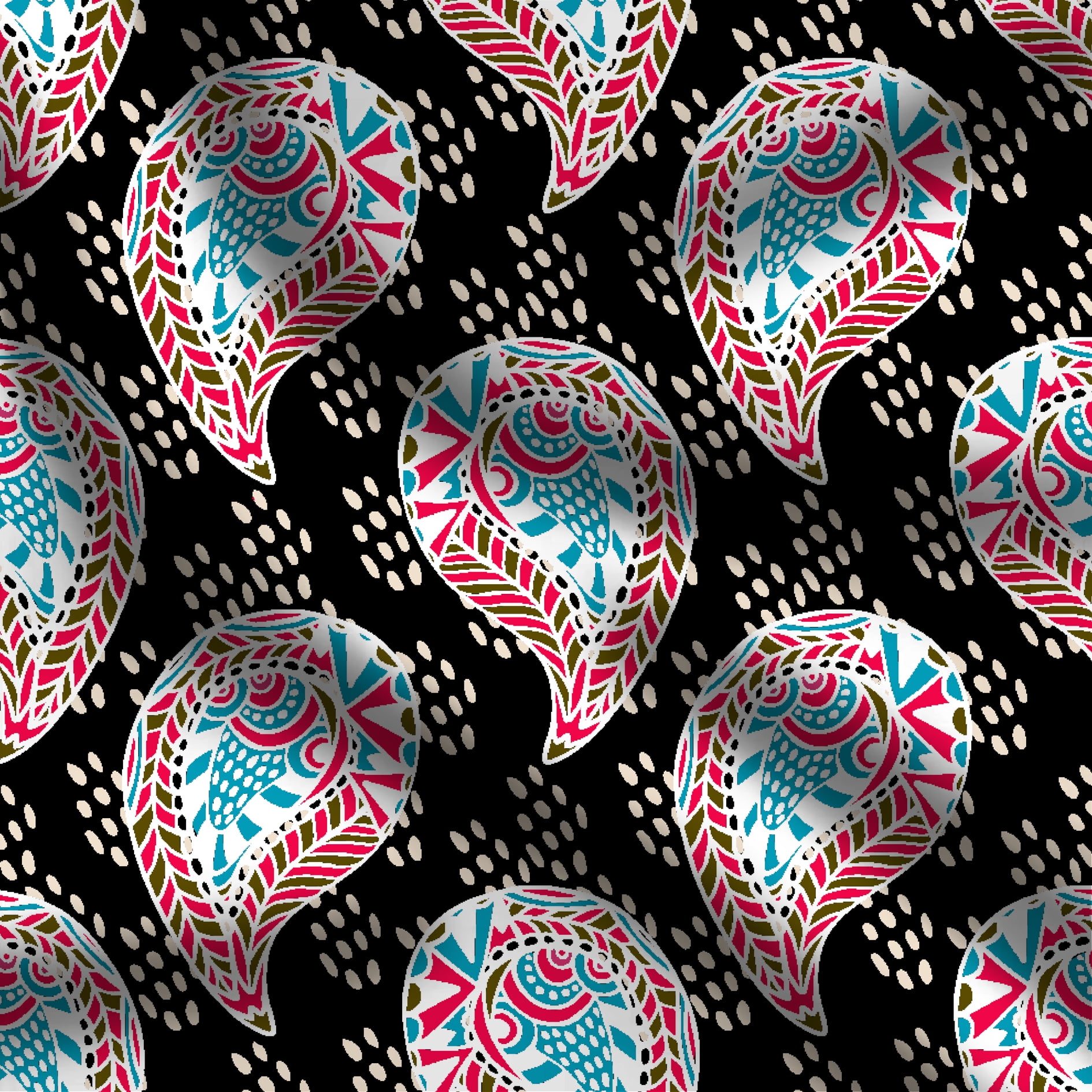 eloria-décor Medallion Print Crafting Sewing and Quilting Fabrics for ...