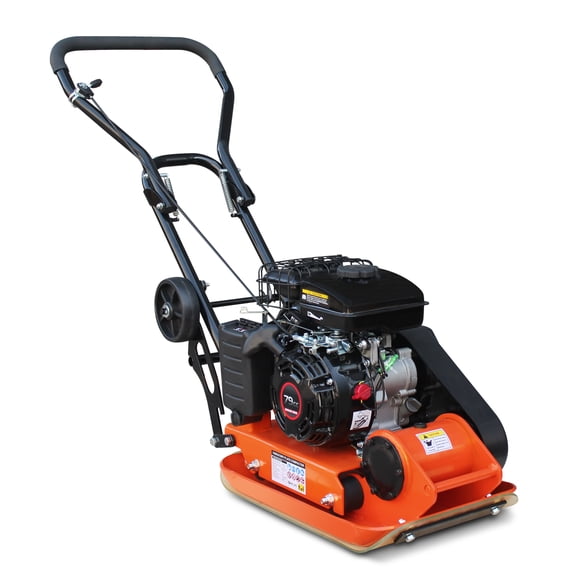 2.5HP Gas Plate Compactor 79cc Concrete Tamper with Wheels, 8200N Force ...