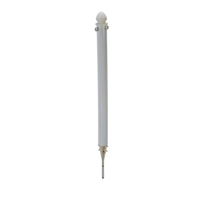 Vestil Manufacturing PCB-W-G Ground Stake Plastic Barricade - White ...