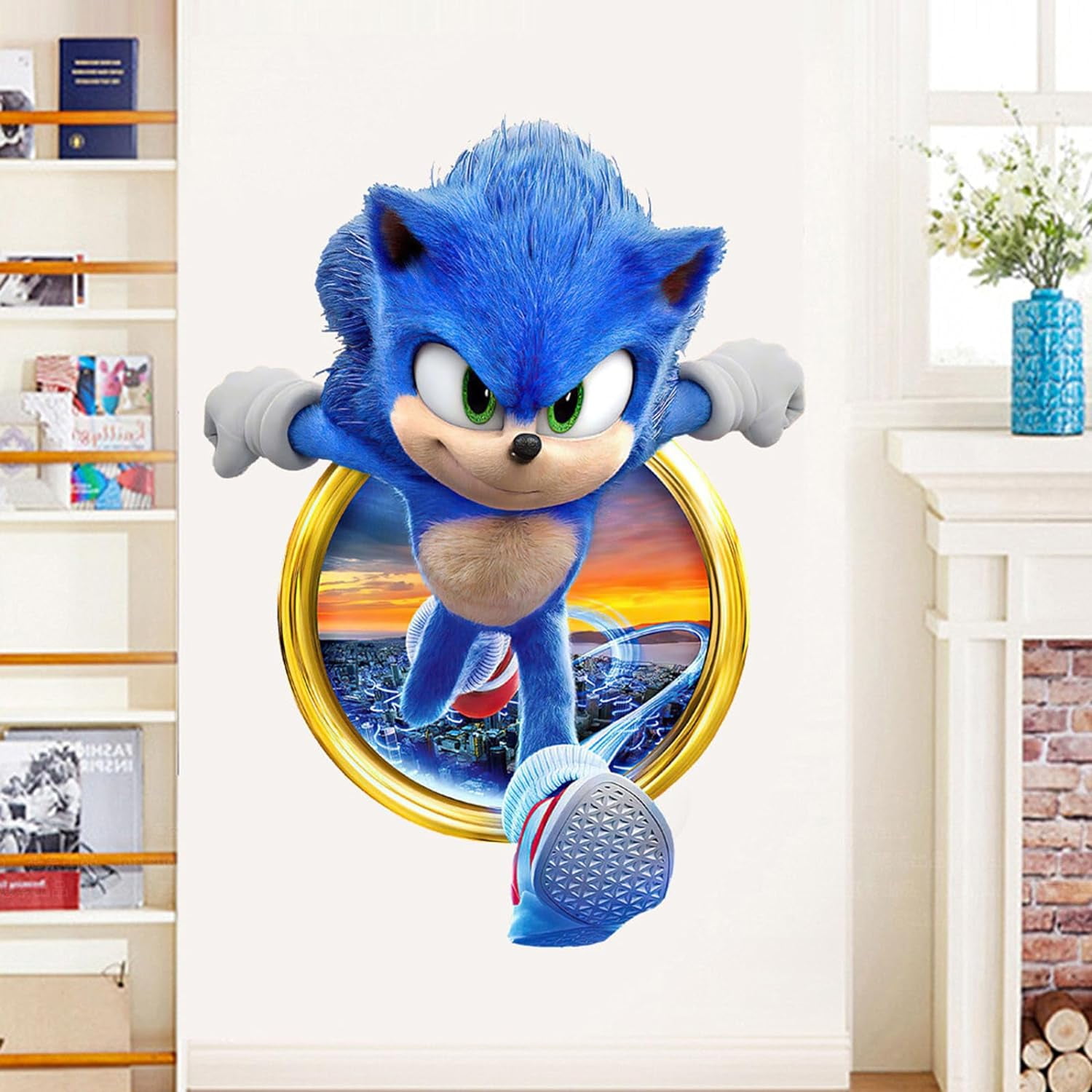 Click here for Gfdyree Sonic Poster Boys Bedroom Background Wall... prices