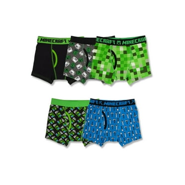 Minecraft Boy's All Over Print Boxer Briefs Underwear, 4-Pack, Sizes XS ...