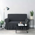NICEEC Polyester Sofa Couch Slipcover, Dark Grey - Walmart.com