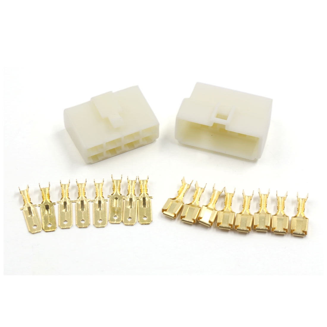 Nylon Latching Connector 8-pin 6.3mm 1/4" Male Female for 18-14AWG Wire ...