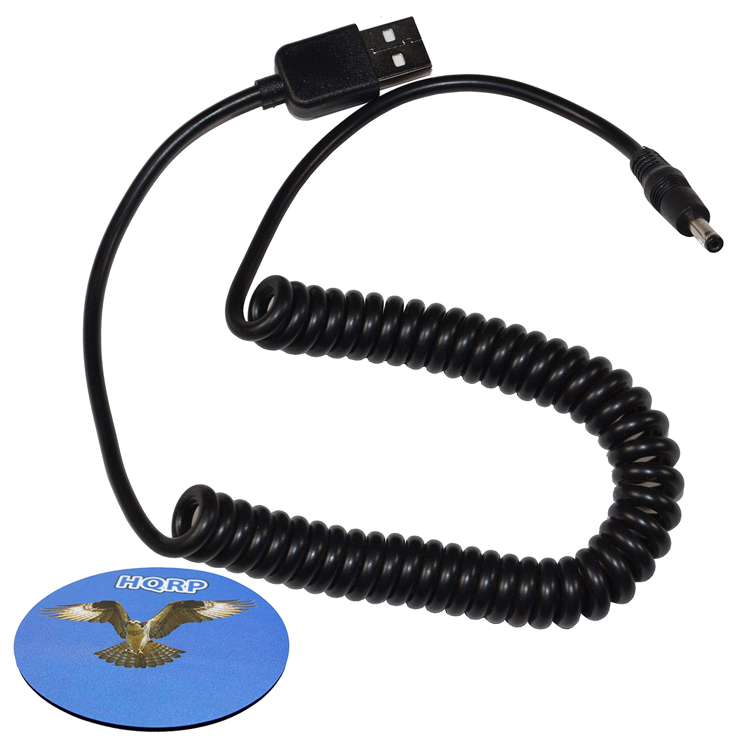 HQRP USB to DC 5V Cable 3.5mm x 1.35mm Plug for USB HUB, Radio ...