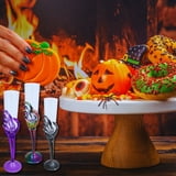 (3) Skeleton Hand Plastic Champagne Flutes, 10.25 in. Assorted Colors ...