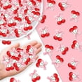 200Pcs Cherry Pink Bow Confetti Cherry Bridal Shower decor Double-Sided ...