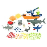 Kid Connection Jumbo Shark Exploration Boat Vehicle Playset, 81 Pieces ...