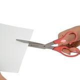 Westcott Value 8" Stainless Steel Scissor, Red, Pointed Scissor, High ...