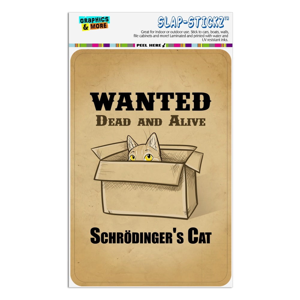 Schrodinger's Cat Wanted Dead Alive Home Business Office Sign - Walmart.com