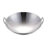 Steel Saute Pan Dual Handle Cookware Portable Heated Evenly ...