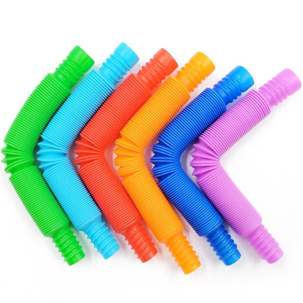 OUTAD 1pc Colorful Fidget Tube Toys For Children Sensory Stress Relief ...