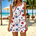 BOOMNY 4Th Of July Womens 2 Peice Sets Patriotic Usa Star Graphic Short ...