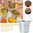 AGIUFGS Mini Iron Bucket Tall, Festive Holiday Designs, for Party ...