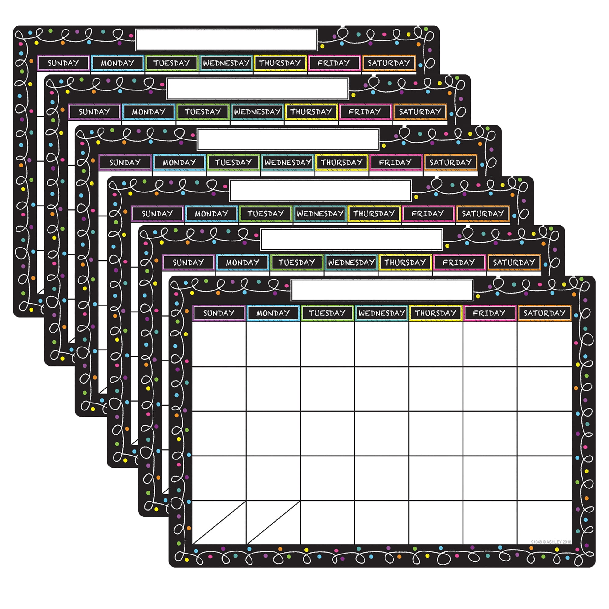 Ashley Productions Smart Poly Chart, 13" x 19", Chalk Dots with Loops ...