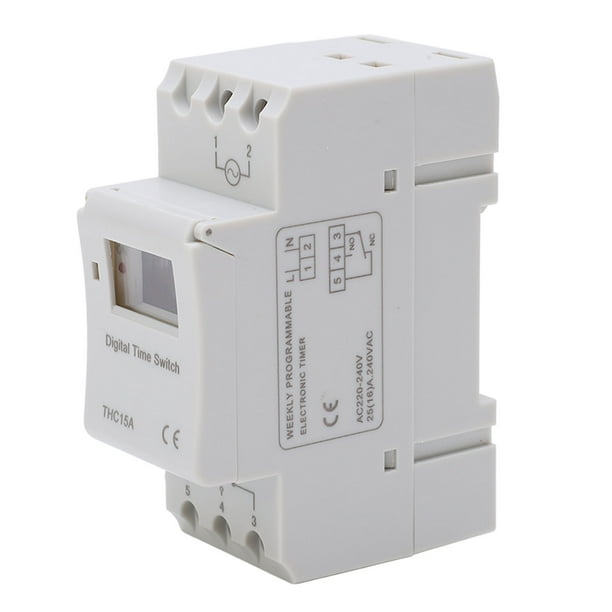 Digital Timer Switch, Time Relay Switch 7 Days Cycle Control 35mm Rail ...