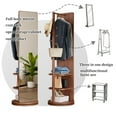 Rotating Full Length Mirror,70"x16" Full Body Mirror Coat Rack,Solid ...