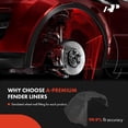 A-Premium Pair Front Inner Wheel Fenders Liner Splash Shield Set ...