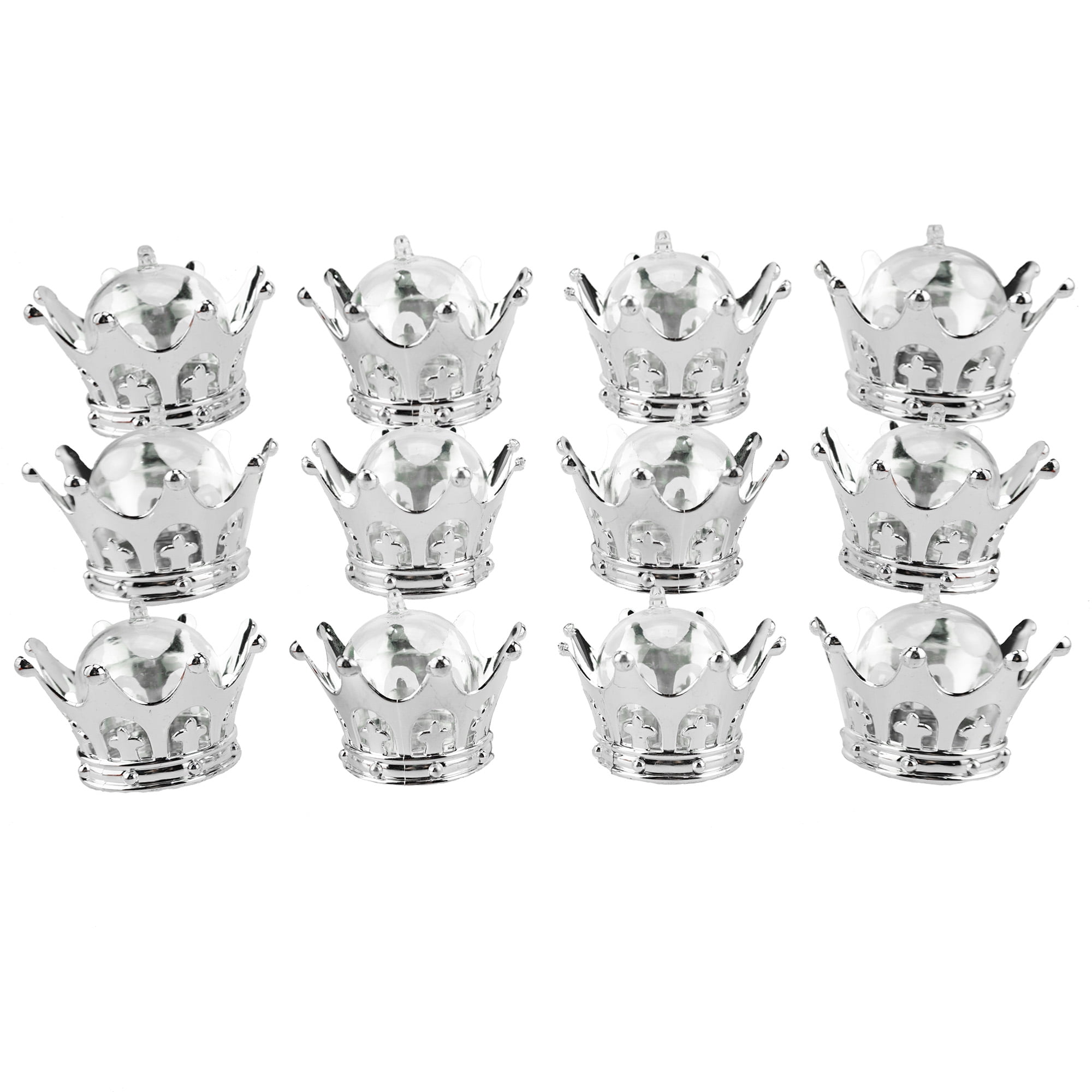 Mini Plastic Crown Party Favor, Silver, 3-1/4-Inch, 12-Count - Walmart.com