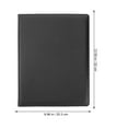 Topbathy Black PU Leather Document Organizer with Writing Pad Ideal for ...
