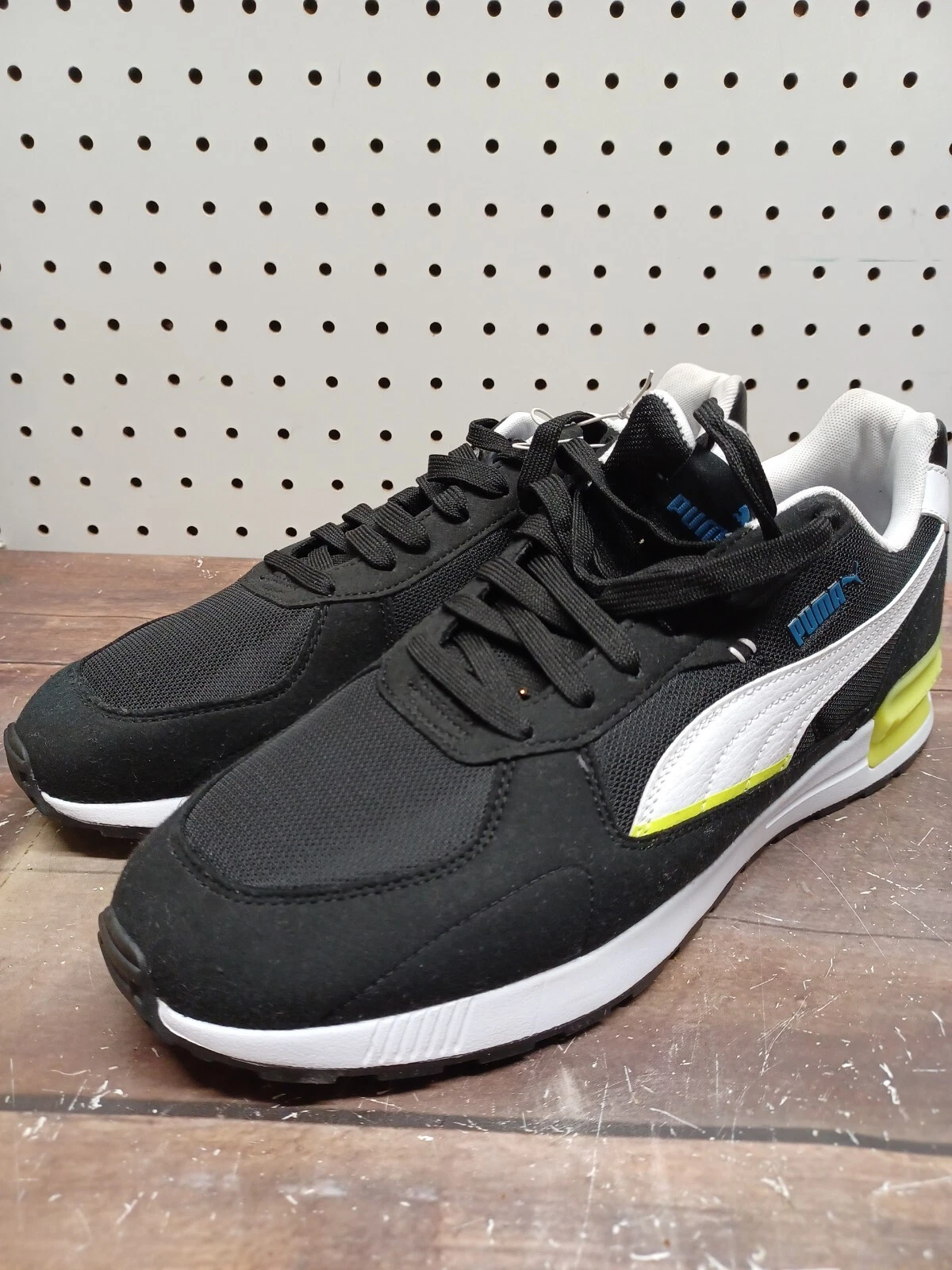 PU & MA Graviton Trainers Running Shoes Black/White/Lime 380738-23 ...