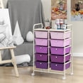 10 Drawers Rolling Cart, Classroom Organizers, Storage Cart with Wheels ...
