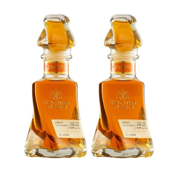 Duo Pack Tequila Adictivo Añejo 100% Agave 375 Ml Adictivo Tequila Añejo | Walmart en línea
