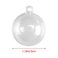 3X New Transparent Openable Plastic Ball Transparent Bauble Decoration ...
