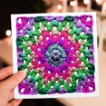 3drose, Granny Square Crochet Pattern Seventies Retro Pattern Green ...