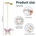 7Pcs Butterfly Acrylic Alloy Musical Note Guitar Charm Bookmark with ...